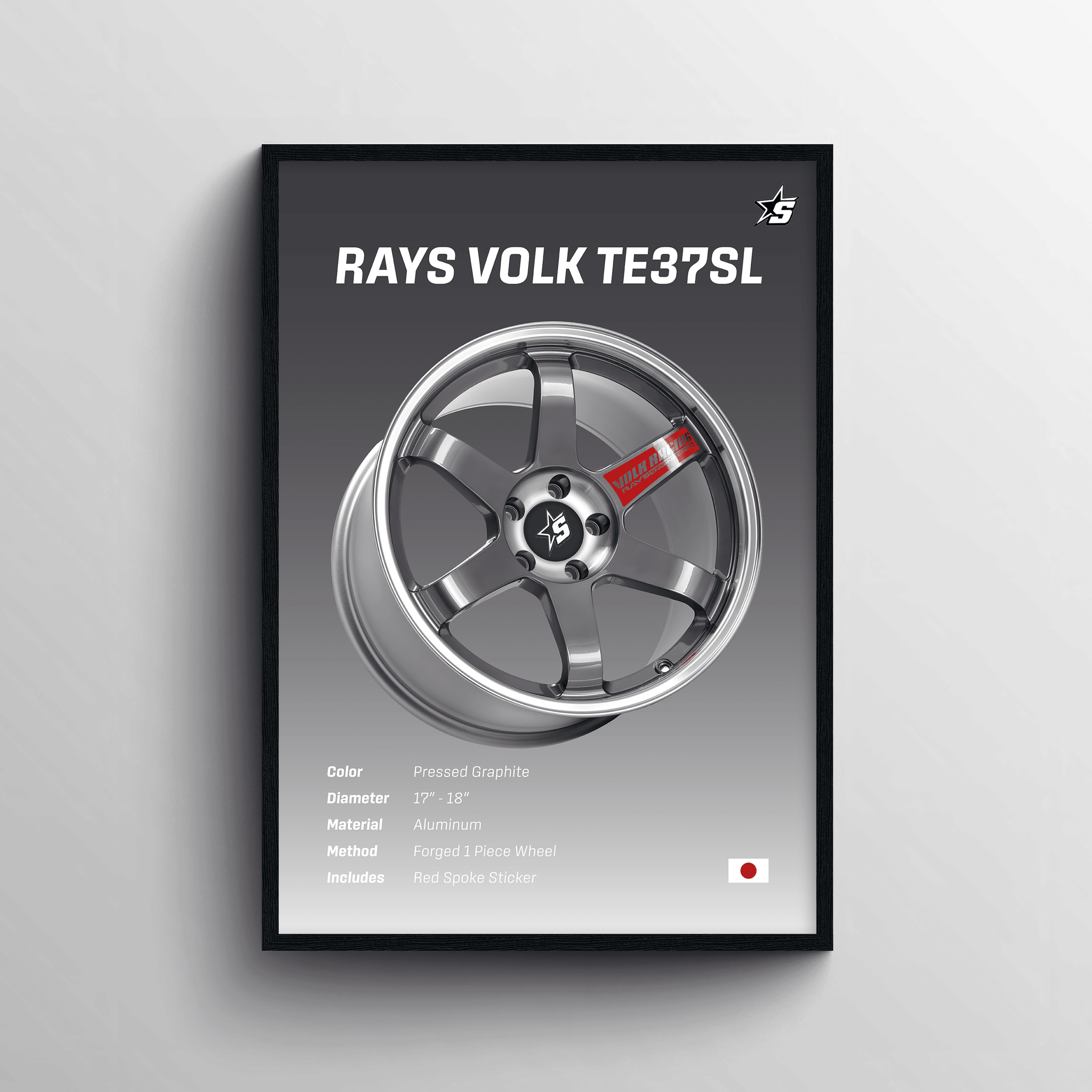 VOLK RACING TE37 GRAPHITE (RED)