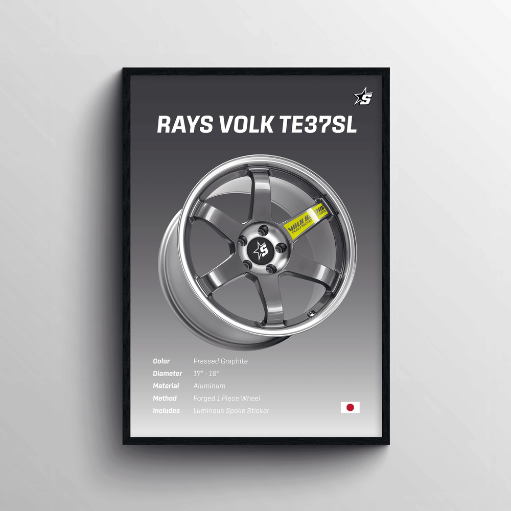 VOLK RACING TE37 GRAPHITE (YELLOW)